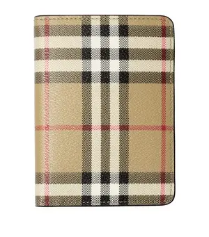 Burberry Check Passport Holder - Brown