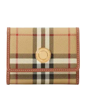 Burberry Check Folding Wallet - Brown