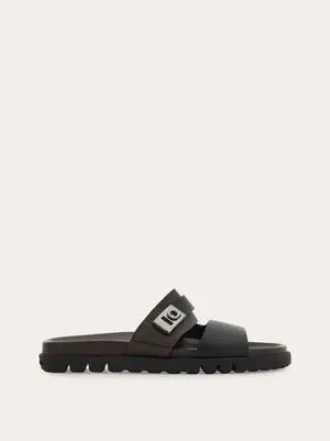 FERRAGAMO Chunky Sandal With Hug Buckle - Black