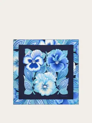 FERRAGAMO Brezza Print Silk Scarf - Blue