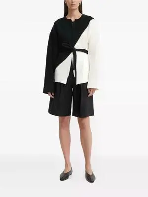 AERON Diagonal-ribbed Knit Cardigan