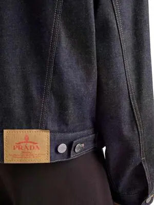 Prada Suede-panel Denim Jacket