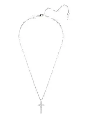 SWAROVSKI Crystal-embellished Cross Pendant Necklace - Silver