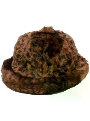 KANGOL Faux-fur Leopard Print Hat