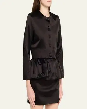 LIBEROWE Single-breasted Peplum Jacket