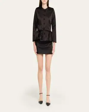 LIBEROWE Single-breasted Peplum Jacket
