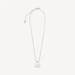 Balenciaga Nano Square Long Necklace - Silver