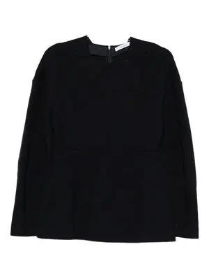 Max Mara Crew Neck Sweater In Wool And Cotton
