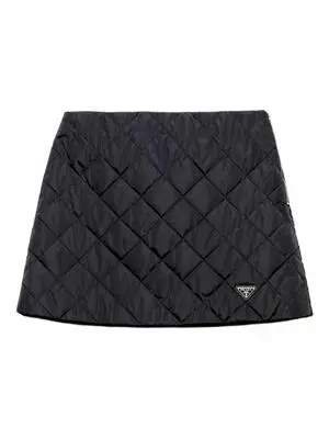 Prada Quilted Mini Skirt - Black