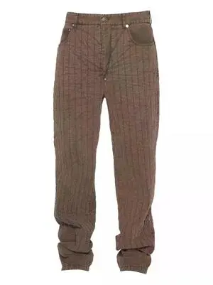 MUGLER Quilted Panel Trousers