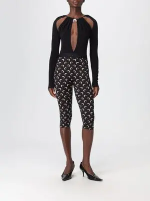 MARINE SERRE Printed Capri Pants - Black