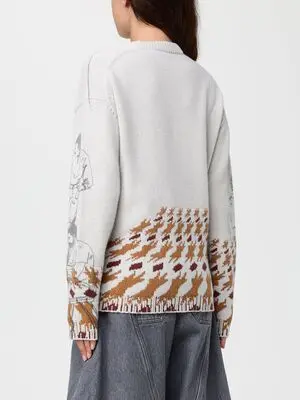 JW Anderson Graphic Print Knit Sweater - Grey