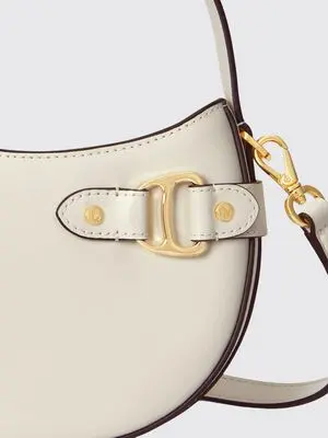 Ralph Lauren Calf Leather Shoulder Bag - White