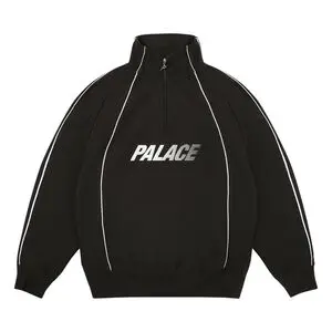 PALACE Fast Logo Quarter Zip - Black