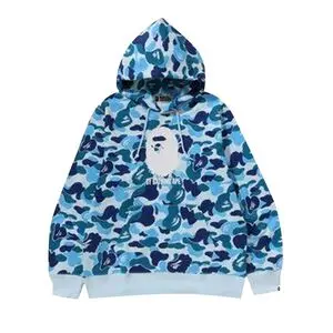 A BATHING APE Camo Pullover Hoodie - Blue