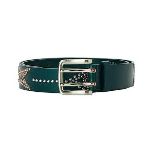 XHIBITION Studded Viper Belt - Green