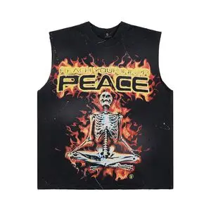 HELLSTAR Inner Peace Skeleton Sleeveless T-shirt