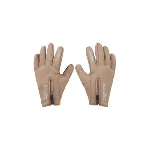 Supreme Windstopper Zip Gloves - Tan
