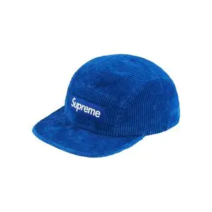 Supreme Corduroy Camp Cap - Blue