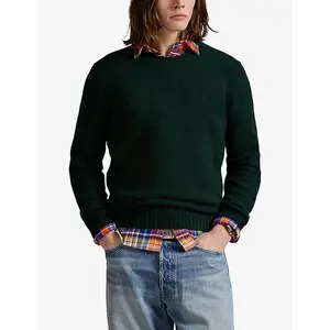 Polo Ralph Lauren Crewneck Wool And Alpaca-blend Jumper - Moss Agate