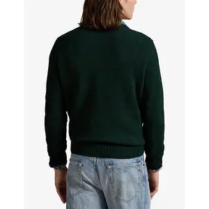 Polo Ralph Lauren Crewneck Wool And Alpaca-blend Jumper - Moss Agate