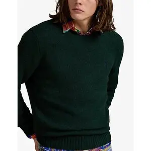 Polo Ralph Lauren Crewneck Wool And Alpaca-blend Jumper - Moss Agate