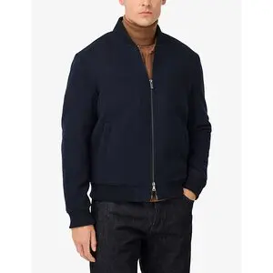 Boggi Milano Wool-blend Zip-up Bomber Jacket