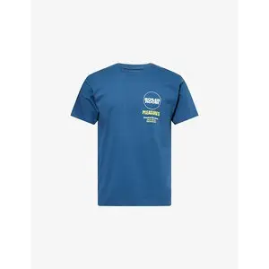PLEASURES X BOILER ROOM Turntable Short-sleeves Cotton-jersey T-shirt - Blue