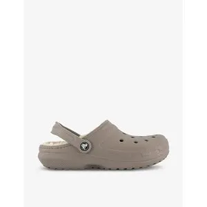 CROCS Classic Shearling-lined Rubber Clogs - Mushroom Bone