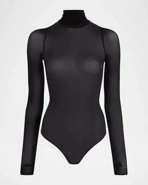 Black Mock Neck Bodysuits