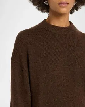 Rails Cashmere-silk Crewneck Sweater - Chocolate