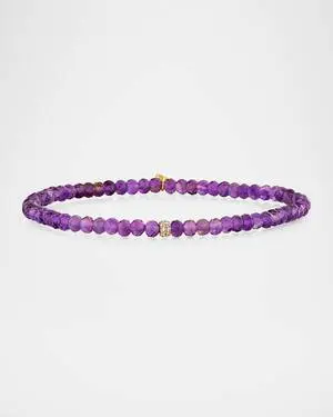 SYDNEY EVAN Diamond And Amethyst Bracelet - Purple