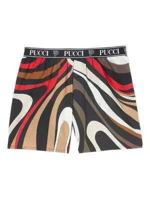 Emilio Pucci Marmo-print Boxers - Black