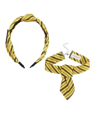HARRY POTTER Hufflepuff Cosplay Headband And Choker Set - Harry Potter Hufflepuff Crest