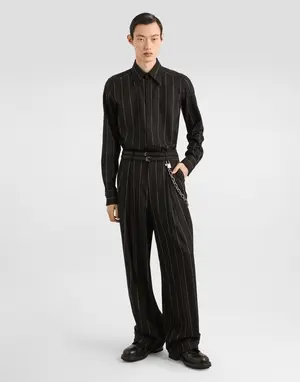 Dolce & Gabbana Pinstriped Flannel Trousers - Multicolor