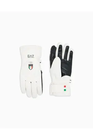EA7 Technical Fabric Gloves - White