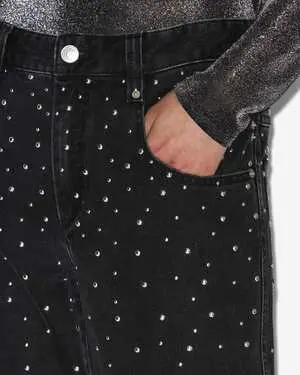 MARANT ETOILE Brinsa Studded Straight Leg Jeans