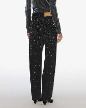 MARANT ETOILE Brinsa Studded Straight Leg Jeans