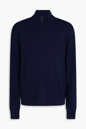 WE NORWEGIANS Blefjell Cashmere Half-zip Sweater - Navy