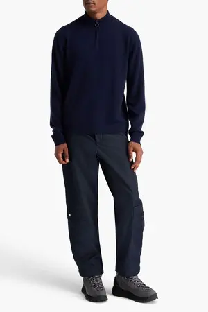 WE NORWEGIANS Blefjell Cashmere Half-zip Sweater - Navy