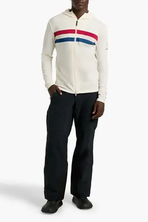 WE NORWEGIANS Striped Wool-blend Zip-up Hoodie - Off-white