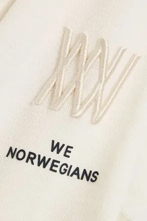 WE NORWEGIANS Striped Wool-blend Zip-up Hoodie - Off-white
