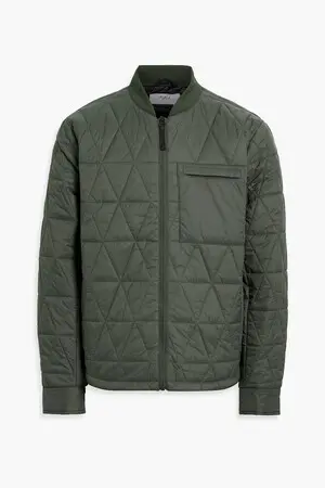 Aztech Mountain Corkscrew Quilted Padded Shell Jacket - Army Green
