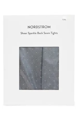 Nordstrom Sheer Sparkle Back Seam Tights
