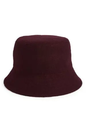 Nordstrom Wool Bucket Hat - Burgundy