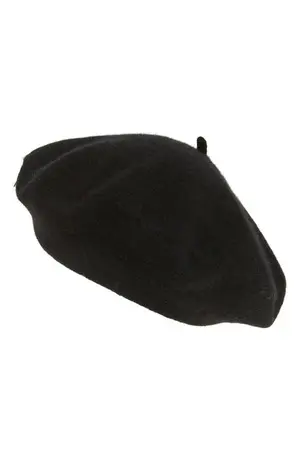 Nordstrom Wool And Cashmere Beret - Black