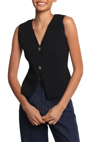 PETAL & PUP Everlee Knit Vest - Black