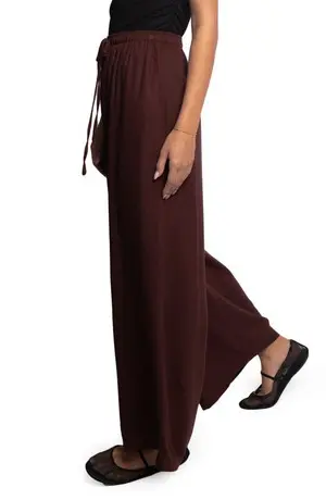 PETAL & PUP Drawstring Wide Leg Pants