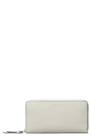 Tory Burch Romy Leather Zip Around Continental Wallet - Ash Cloud