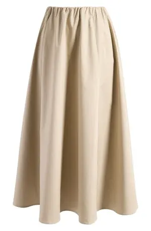 Topshop Twill Midi Circle Skirt